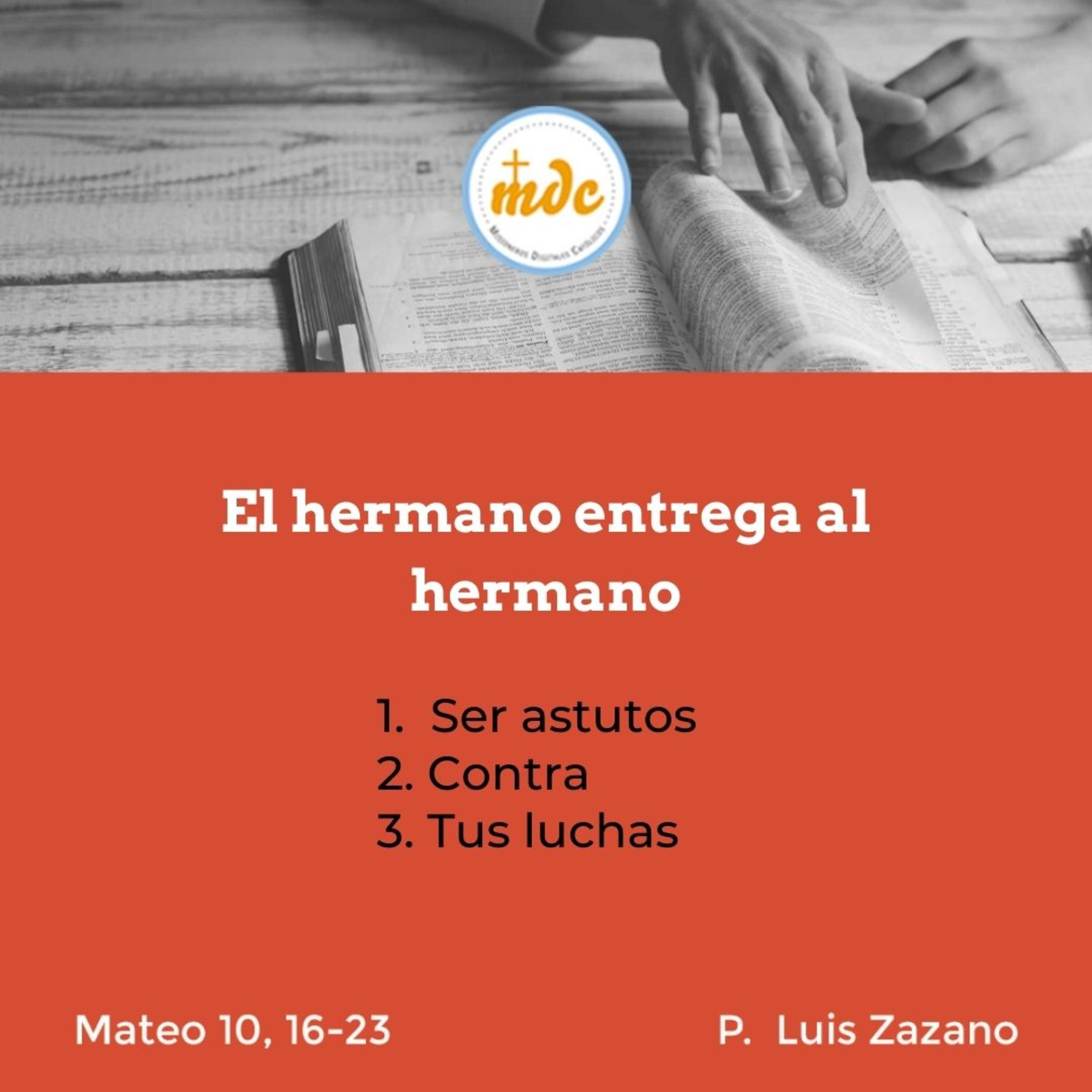 Mateo 10, 16-23 - Reflexión diaria del Evangelio por el P. Luis Zazano ...