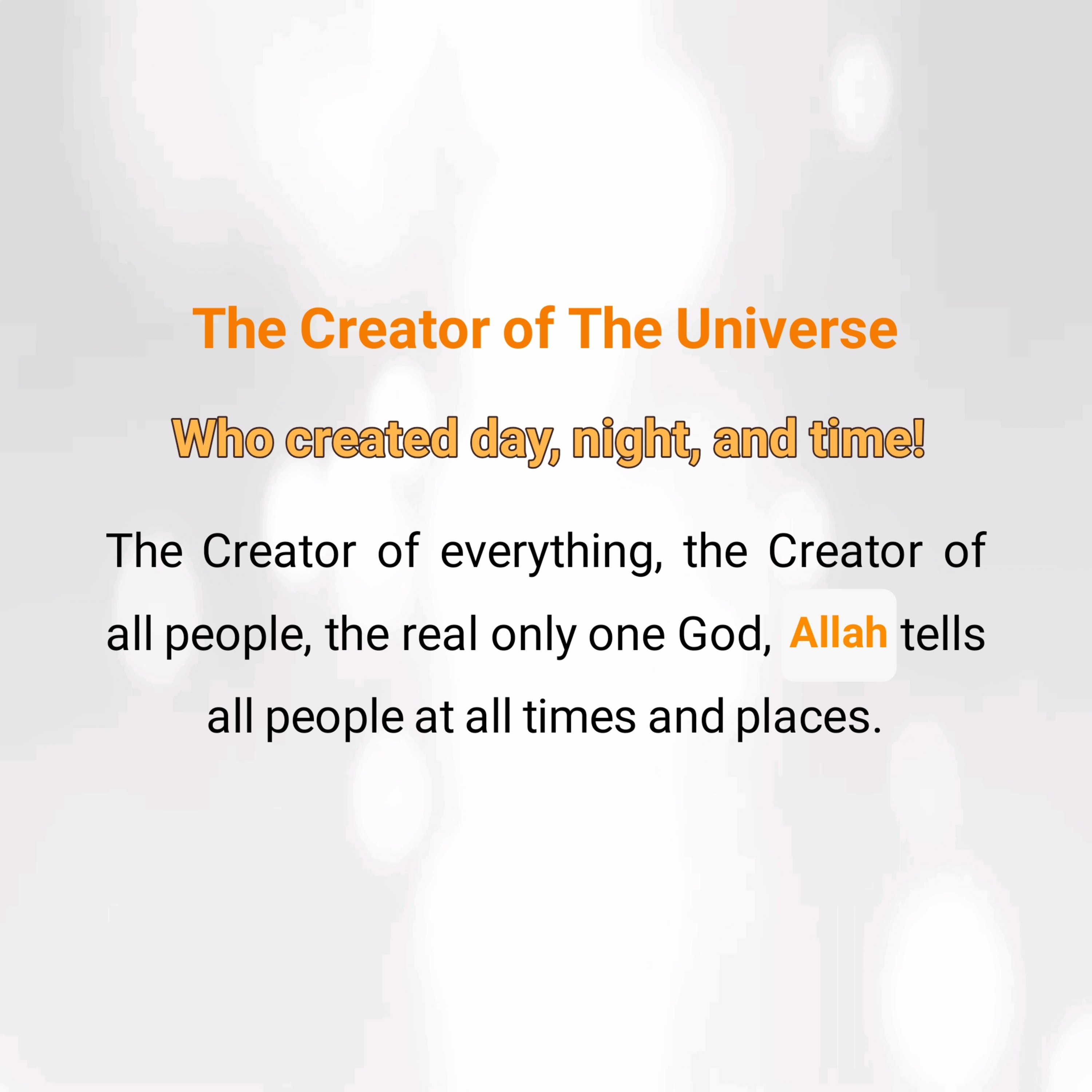 Who created day, night, and time! – The Creator of The Universe ...