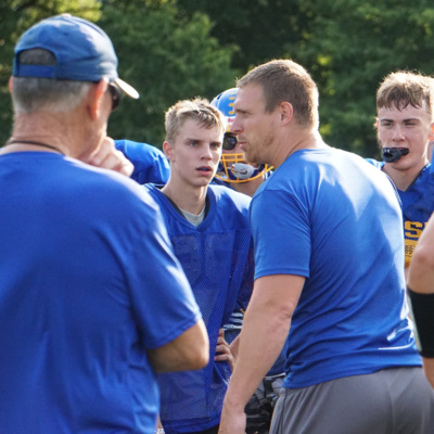 East Buchanan football coach Daniel Ritter by KFEQ/St. Joseph Post sports