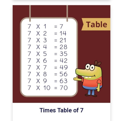 #multiplication table of 7 and 3 #tables #table of 7, #table of 3 # ...