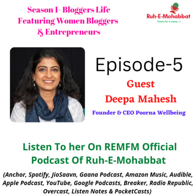 Bloggers Life| Episode 5| Deepa Mahesh Founder & CEO Poorna Wellbeing ...