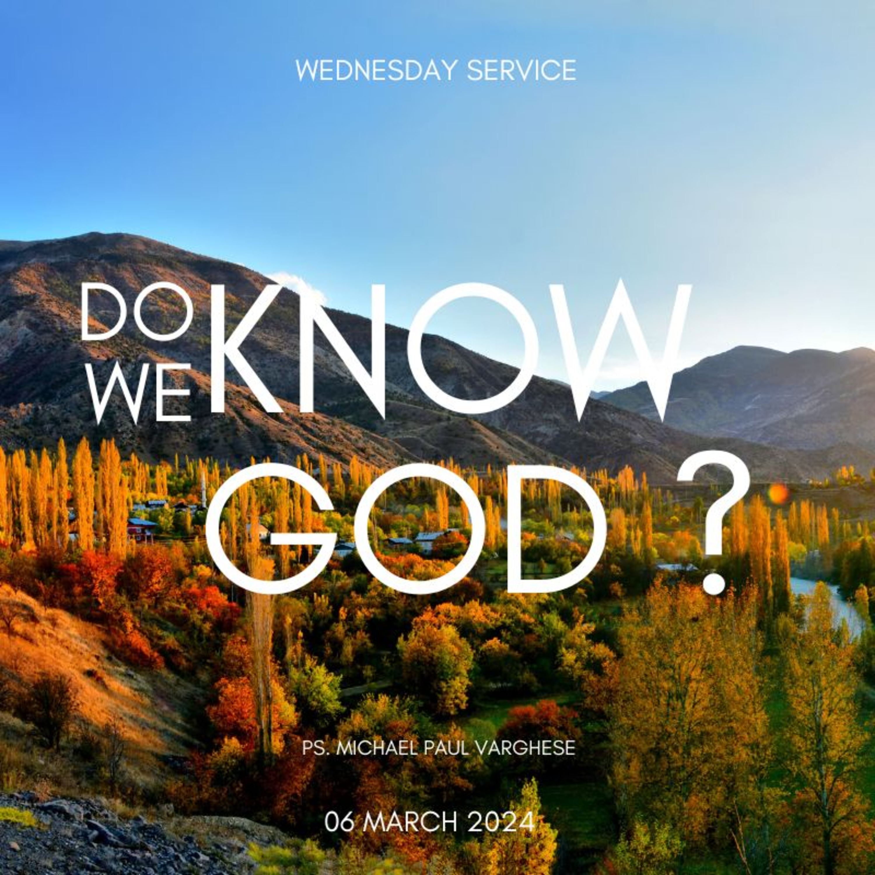 Do we know God ? I WBS_06 March 2024 – Word Of His Grace - Audio ...