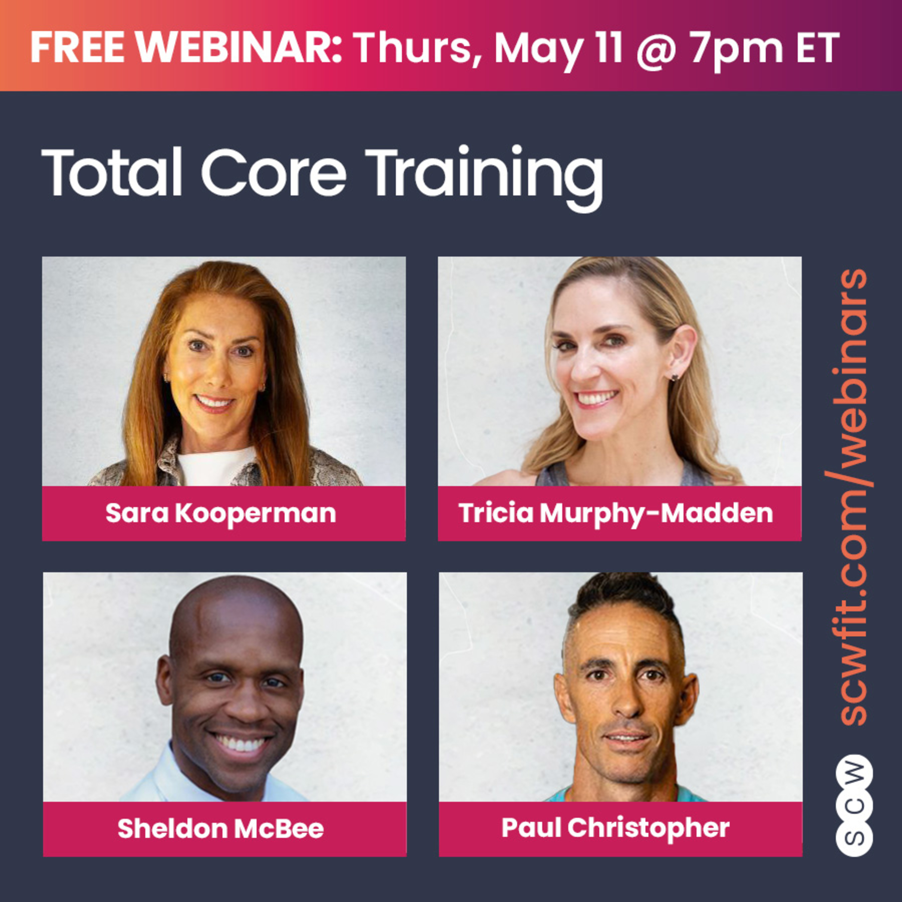 TOTAL CORE TRAINING with Sara Kooperman, Tricia Murphy-Madden, Sheldon ...