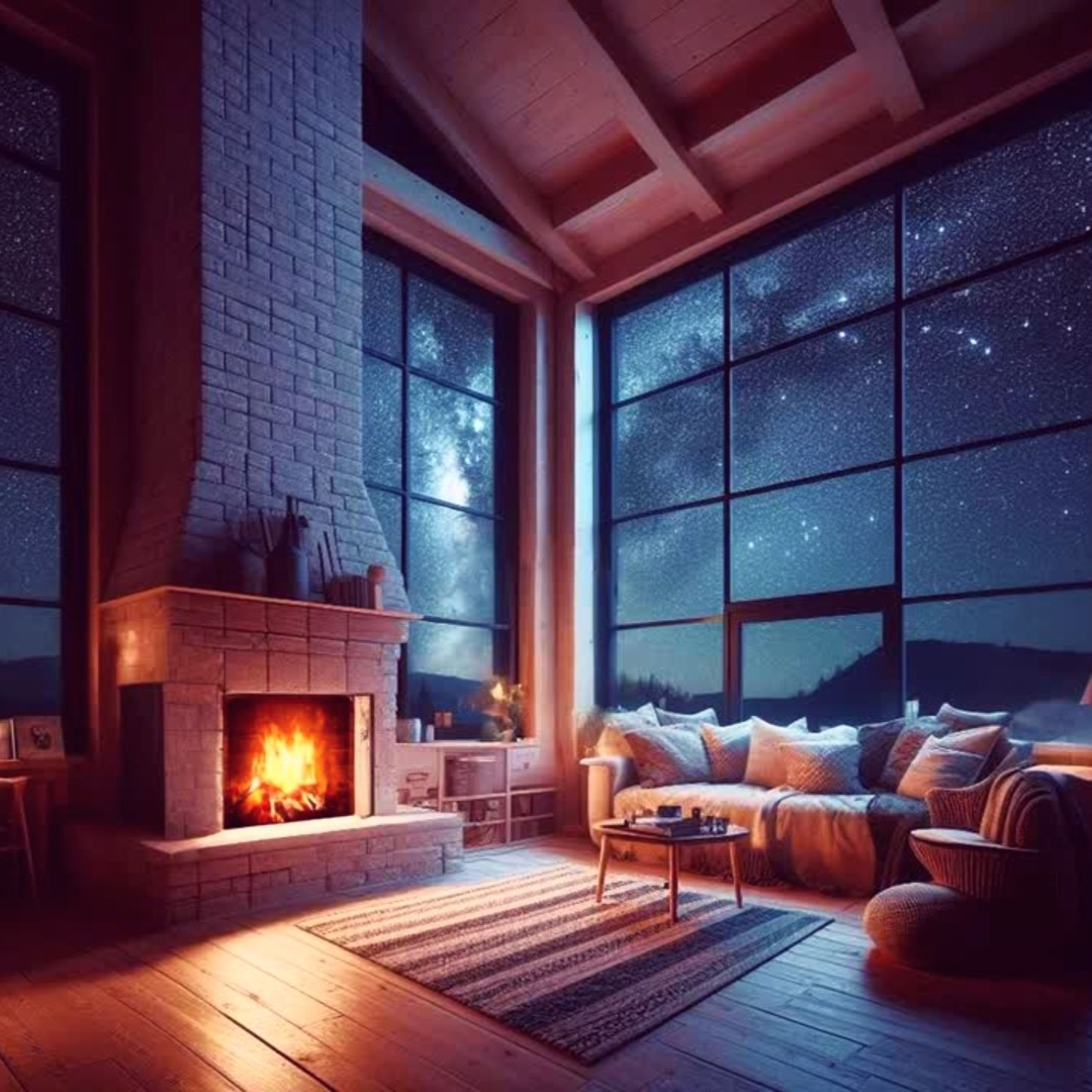 Cozy Up by the Fireplace on a RAINY NIGHT for Sleep and Relaxation - A ...