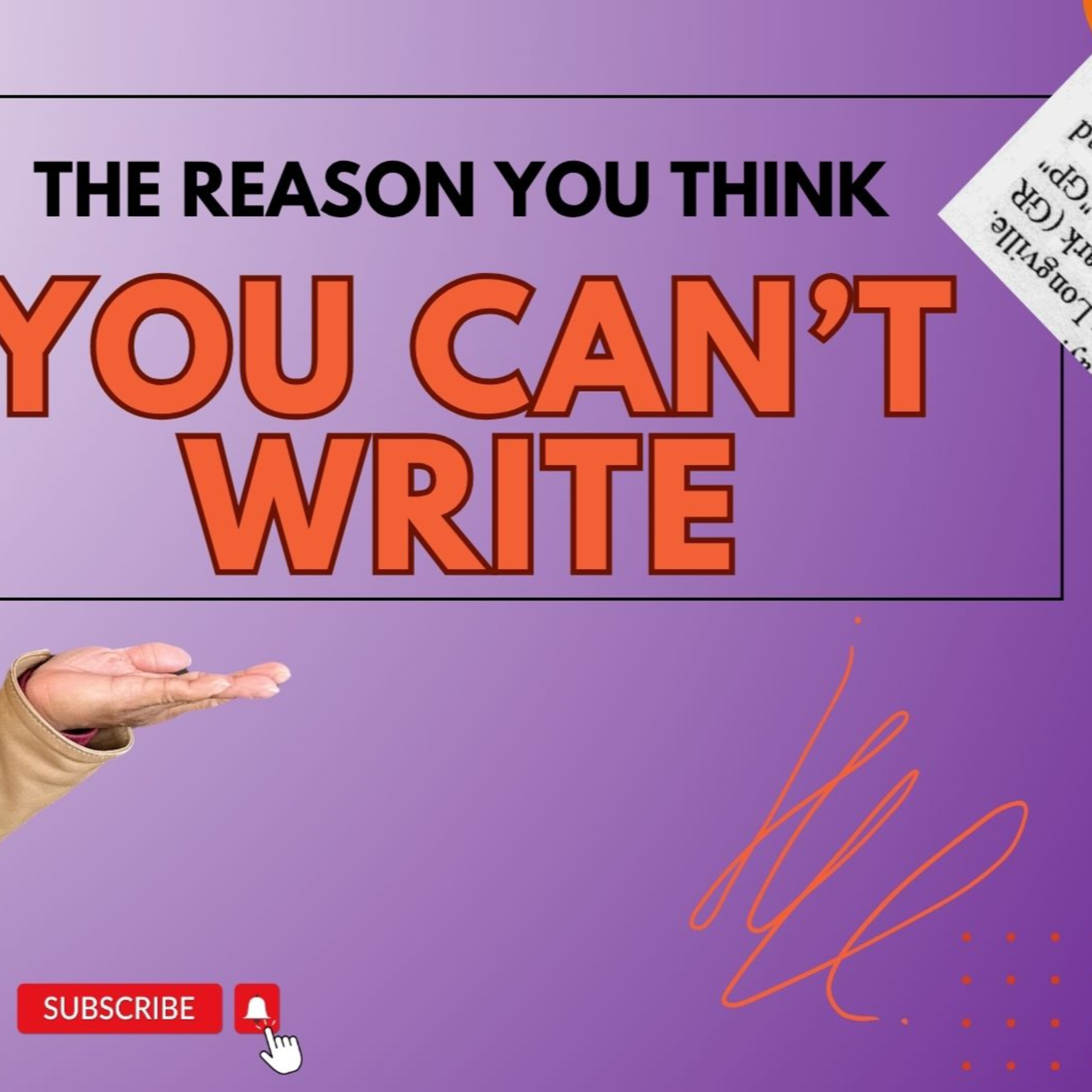 The reason you think you can't write - by Helane Androne