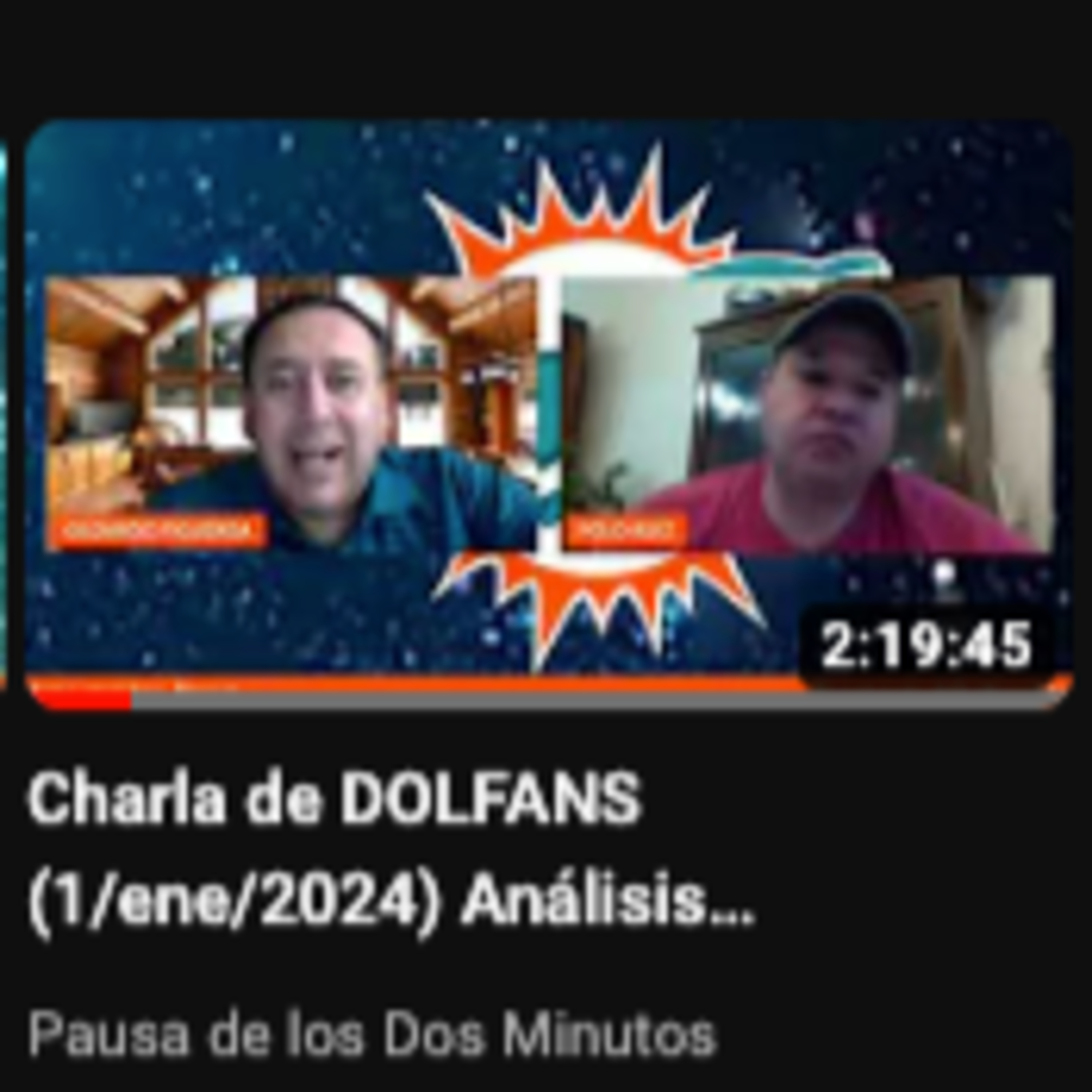 Charla de DOLFANS (1/ene/2024) Análisis postjuego Miami en Baltimore – Pausa de los Dos Minutos ...