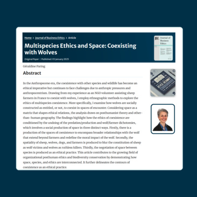 Multispecies Ethics and Space: Coexisting with Wolves⁠ (Paring, 2025 ...