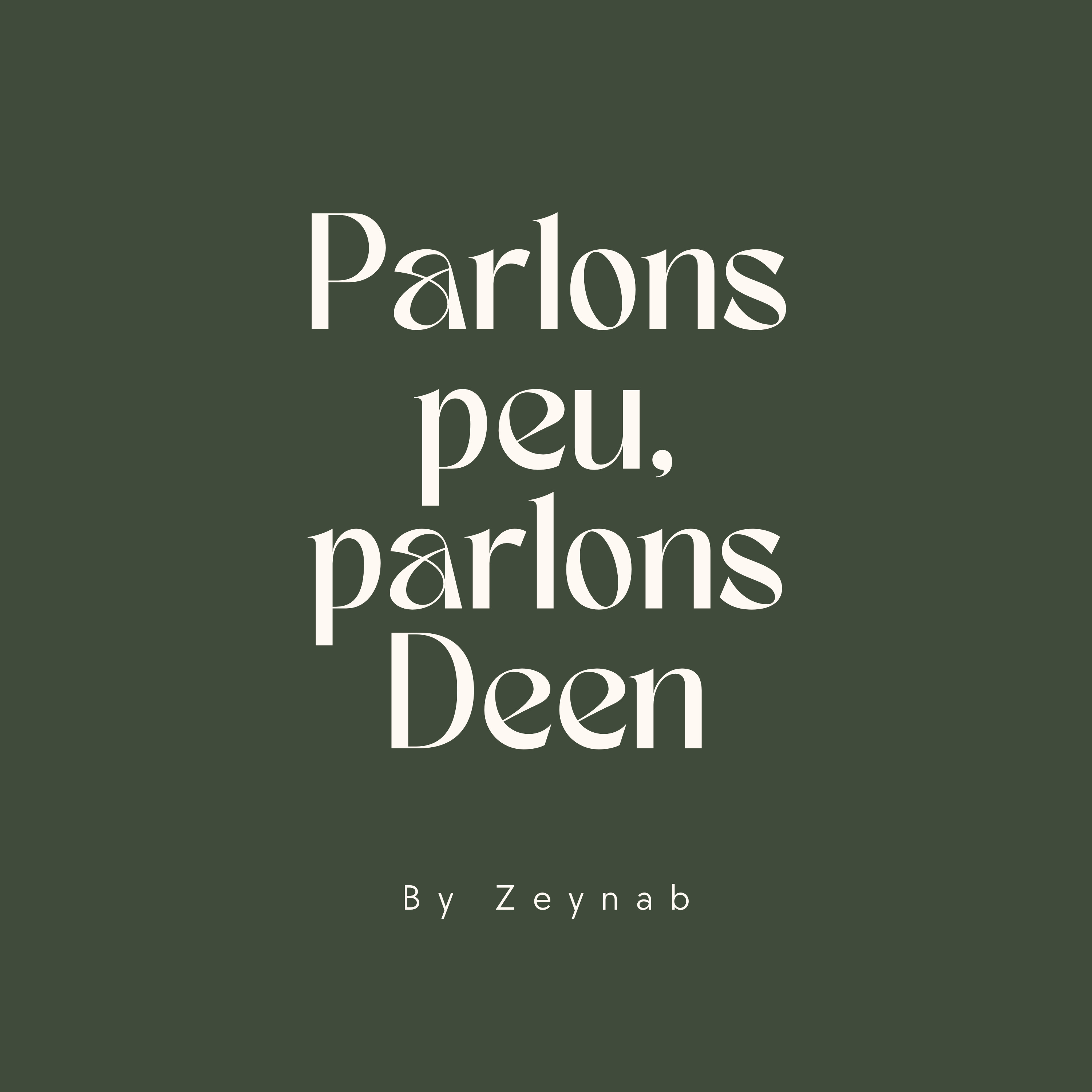 Parlons peu, Parlons Deen Podcast Republic